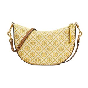 Tory Burch T Monogram Jacquard Mini Hobo (Goldfinch)