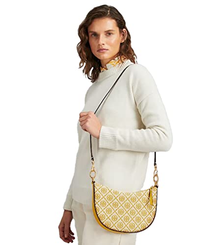 Tory Burch T Monogram Jacquard Mini Hobo (Goldfinch)