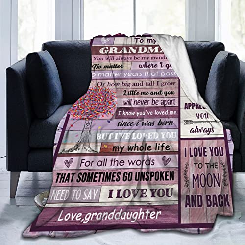 Gifts for Grandma, Grandma Blanket 50''x60'', Grandma Birthday Gifts, Christmas Grandma Gift Ideas for Grandma Soft Cozy Flannel Throw Blanket Grandma Gifts from Grandchildren