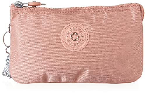 Kipling womens Womenâ€™s Creativity Pouch, Versatile Cosmetics Kit, Lightweight Nylon Travel Organizer Large Purse, Dt Warm Rose, 7.25 L x 4.25 H 1.5 D US