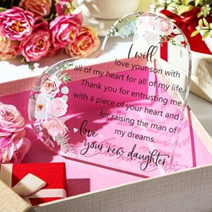 Mother of the Groom Gifts Gift for Mother of the Groom from Bride Wedding Gifts I Will Love Your Son with All My Heart for All My Life Decor Wedding Gifts for Mother of the Groom (Heart Shape)