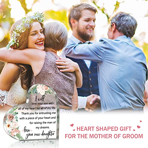 Mother of the Groom Gifts Gift for Mother of the Groom from Bride Wedding Gifts I Will Love Your Son with All My Heart for All My Life Decor Wedding Gifts for Mother of the Groom (Heart Shape)