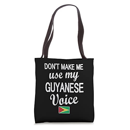 Funny Guyanese Voice Guyana Flag Guyanese Roots Tote Bag