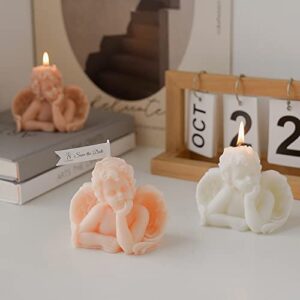 Angel Shaped Scented Candle,150G Aroma Soy Wax Decorative Candle,Handmade Aesthetic Candle for Table Photo Prop Birthday Gift,Prefect for Meditation Stress Relief Mood Boosting Bath Yoga