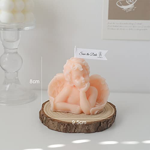 Angel Shaped Scented Candle,150G Aroma Soy Wax Decorative Candle,Handmade Aesthetic Candle for Table Photo Prop Birthday Gift,Prefect for Meditation Stress Relief Mood Boosting Bath Yoga