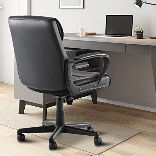 HOMEFLA Home Office Chair Mid-Back Office Computer Desk Chair with Armrest Adjustable Height/Tilt Swivel Rolling Chair