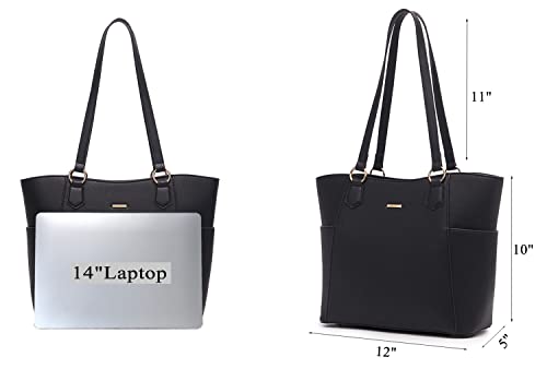 Tote Handbags for Women Purse and Wallet Set Large Shoulder Bags Crossbody Purses Satchel Black