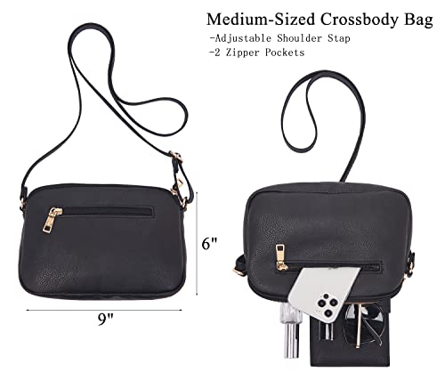 Tote Handbags for Women Purse and Wallet Set Large Shoulder Bags Crossbody Purses Satchel Black