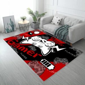 gaming art game area rugs non-slip carpet home decor floormat boys rug for gamer room bedroom living playing room boys room 84 x 60 inin