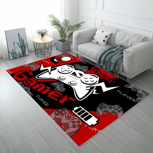 Gaming Art Game Area Rugs Non-Slip Carpet Home Decor Floormat Boys Rug for Gamer Room Bedroom Living Playing Room Boys Room 84 X 60 INIn