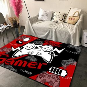 Gaming Art Game Area Rugs Non-Slip Carpet Home Decor Floormat Boys Rug for Gamer Room Bedroom Living Playing Room Boys Room 84 X 60 INIn