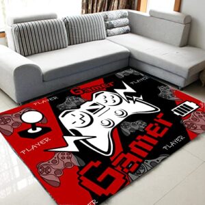 Gaming Art Game Area Rugs Non-Slip Carpet Home Decor Floormat Boys Rug for Gamer Room Bedroom Living Playing Room Boys Room 84 X 60 INIn