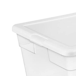 Sterilite 56 Quart Clear Plastic Utility Storage Organization Container Box with Latching Lid (16 Pack)