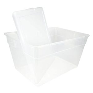 Sterilite 56 Quart Clear Plastic Utility Storage Organization Container Box with Latching Lid (16 Pack)