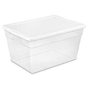 Sterilite 56 Quart Clear Plastic Utility Storage Organization Container Box with Latching Lid (16 Pack)