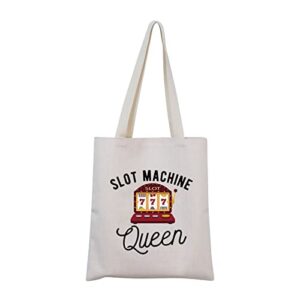 tsotmo slot machine casino gambling tote bag queen of the machine gift gambler gift slot machine queen tote bag gift for gambling lovers (slot canvas)