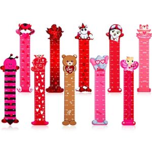 50 valentine’s day bookmark ruler for happy valentine day teacher prizes classroom students 10 styles holiday giveaway goodie gift, classroom rewards, heart valentine party favor