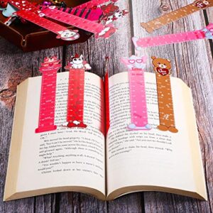 50 Valentine’s Day Bookmark Ruler for Happy Valentine Day Teacher Prizes Classroom Students 10 Styles Holiday Giveaway Goodie Gift, Classroom Rewards, Heart Valentine Party Favor