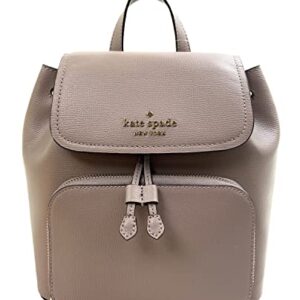 Kate Spade New York Darcy Flap Drawstring Medium Backpack Leather Warm Taupe