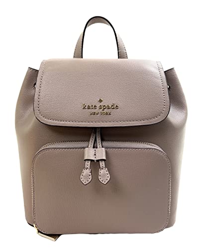 Kate Spade New York Darcy Flap Drawstring Medium Backpack Leather Warm Taupe