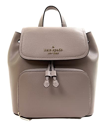 Kate Spade New York Darcy Flap Drawstring Medium Backpack Leather Warm Taupe