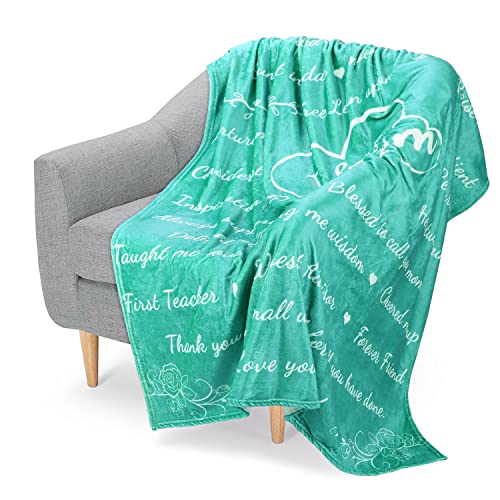 Gifts for Mom on Mothers Day from Daughter Son, Throw Blanket for Mom Birthday Anniversary Presents,Soft Bed Flannel Blanket for Christmas 65" × 50"