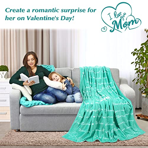 Gifts for Mom on Mothers Day from Daughter Son, Throw Blanket for Mom Birthday Anniversary Presents,Soft Bed Flannel Blanket for Christmas 65" × 50"