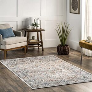 nuloom cady machine washable transitional area rug, 8′ x 10′, beige