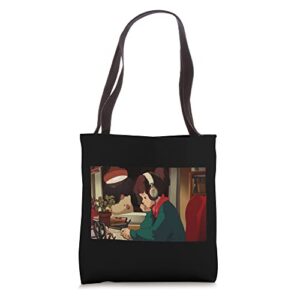 lofi hip hop chill relaxing jazz hop beats study girl tote bag