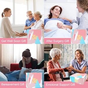 Get Well Soon Gifts for Women,Care Package for Women,Feel Better Gifts Basket for Sick Friends,After Surgery Recovery Thinking of you Self Care Sympathy Gift for Women with Blanket & Socks,Tumbler