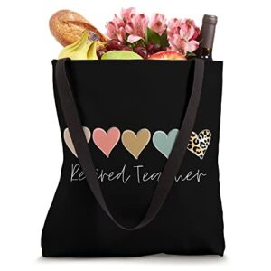 Leopard Hearts Teacher Student, Retired Teacher Tote Bag