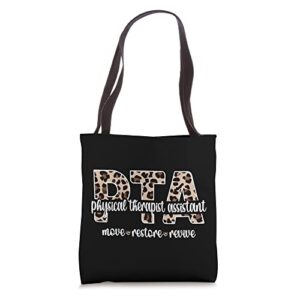 physical therapist assistant pta physical therapy assistant tote bag