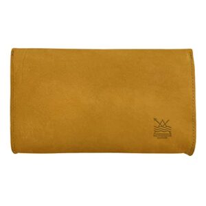 Weatherproof Leather, Clutch Bag Handmade from Suede Leather - Old Tobacco