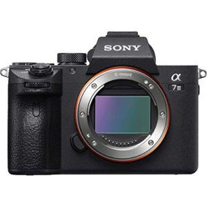 sony a7 iii ilce7m3/b full-frame mirrorless interchangeable-lens camera with 3-inch lcd, body only,base configuration,black