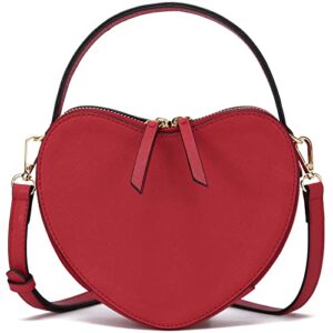 catmicoo small heart shaped purse for women with removable crossbody strap