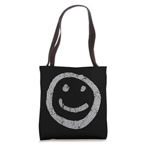 vintage smiling face happy smiley cool emoticon fans tote bag