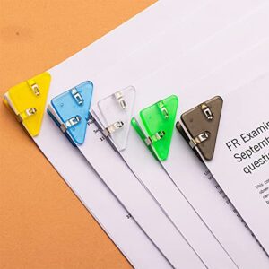 Mouchoi Corner Paper Clips, Triangle Clips, Colorful Bookmarks, 25 Pcs