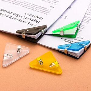 Mouchoi Corner Paper Clips, Triangle Clips, Colorful Bookmarks, 25 Pcs