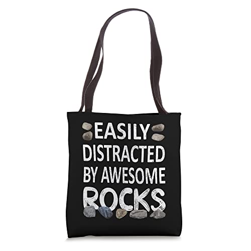 Distracted By Rocks Geologist Geology Rock Collector Tote Bag