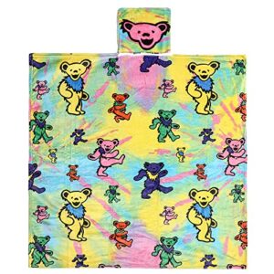 bioworld grateful dead bear tie dye pocket throw