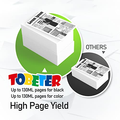 ToBeter Remanufactured Ink Cartridge Replacement for HP 70 HP70 C9448A C9449A C9451A C9405A C9453A C9454A, for DesignJet Z2100 Z3100 Z3200 Z5200 Z5400 Large Format Printers 6 Pack