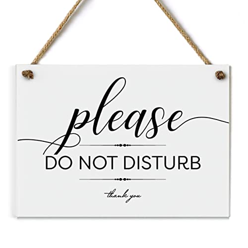 Reilly Originals 5x7 Inch Please Do Not Disturb Sign ~ Exclusive Value Series with Elegant Designer Graphics ~ Ready to Hang (White)