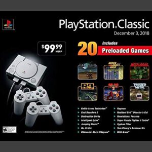 Sony PlayStation Classic Console Holiday 20 Games Bonus Bundle