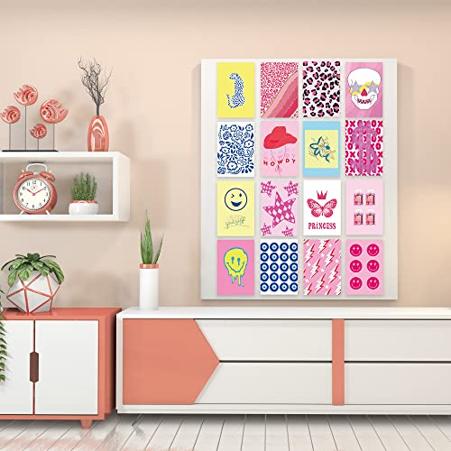 MATJOE 70pcs Wall Collage Kit Aesthetic Pictures- Western Photo Wall Collage Kit Prints 4x6 inch, Mini Posters Bedroom DIY Teen Girls Trendy Stuff Room Decor (Pink)