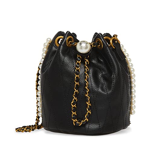 Betsey Johnson Pearl-FECT Mini Bucket Bag, Black