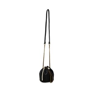 Betsey Johnson Pearl-FECT Mini Bucket Bag, Black