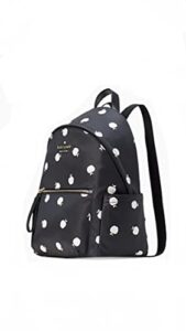 kate spade new york kate spade adel leather flap backpack (black multi) (k8113-001)