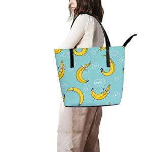 Fashionable women's handbag tote bag, Cute Bananas for Kidsprinted shoulder bag is light and durable