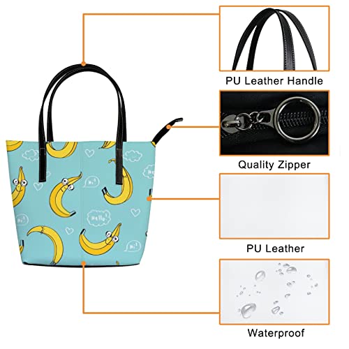 Fashionable women's handbag tote bag, Cute Bananas for Kidsprinted shoulder bag is light and durable