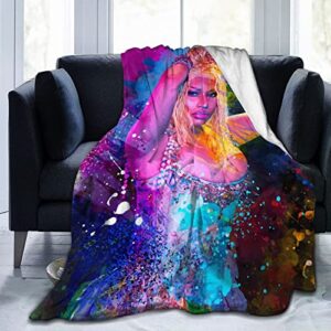 nicki rapper minaj super soft micro fleece blanket home decoration warm flannel blanket 60″x50″